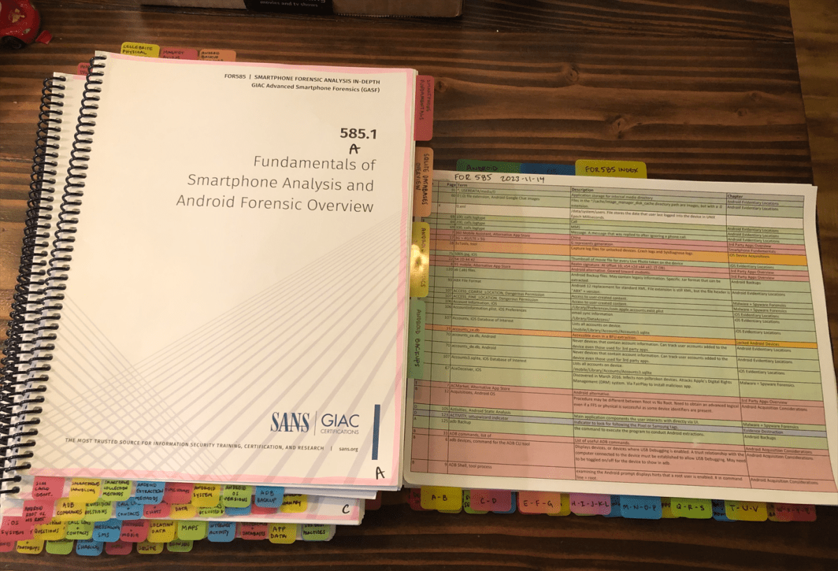 Smartphone Forensic Analysis In-Depth, Re: SANS FOR585 OnDemand ...