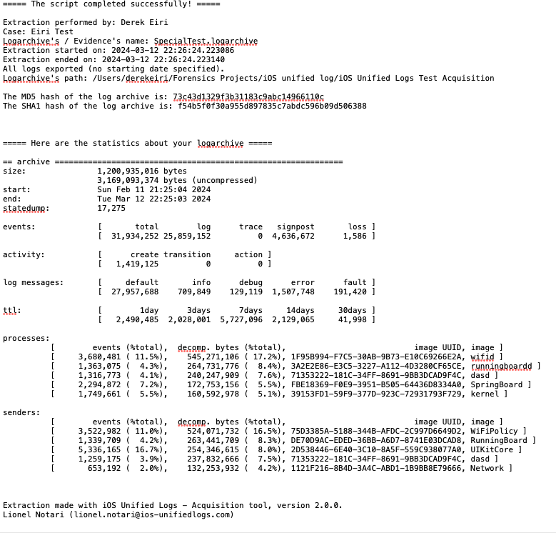 Lionel Notari’s iOS Unified Logs Acquisition Tool – mr. eerie