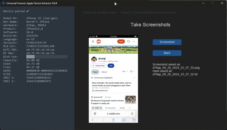 Exploring UFADE to Extract Data From iOS Devices – mr. eerie