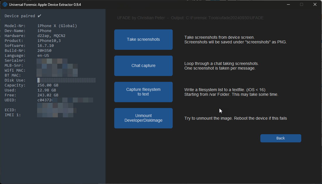 Exploring UFADE to Extract Data From iOS Devices – mr. eerie