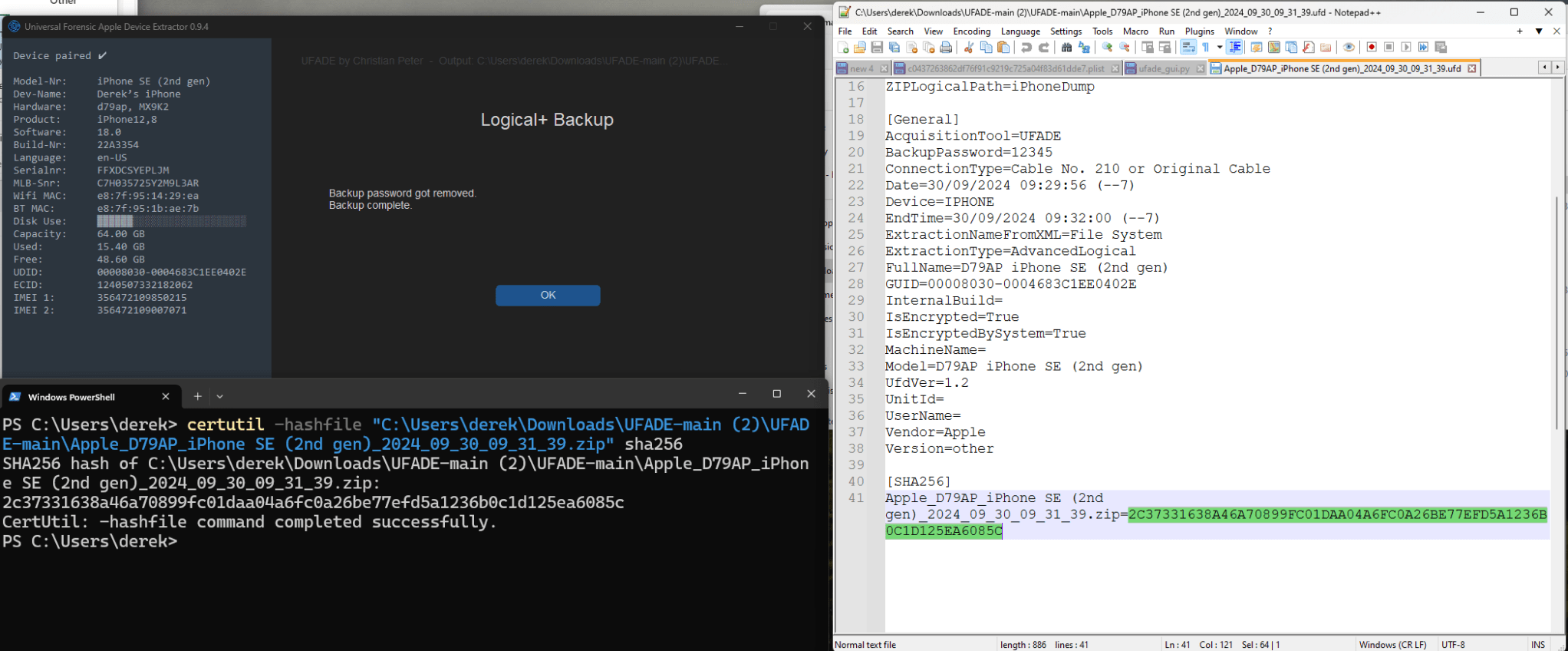 Exploring UFADE to Extract Data From iOS Devices – mr. eerie