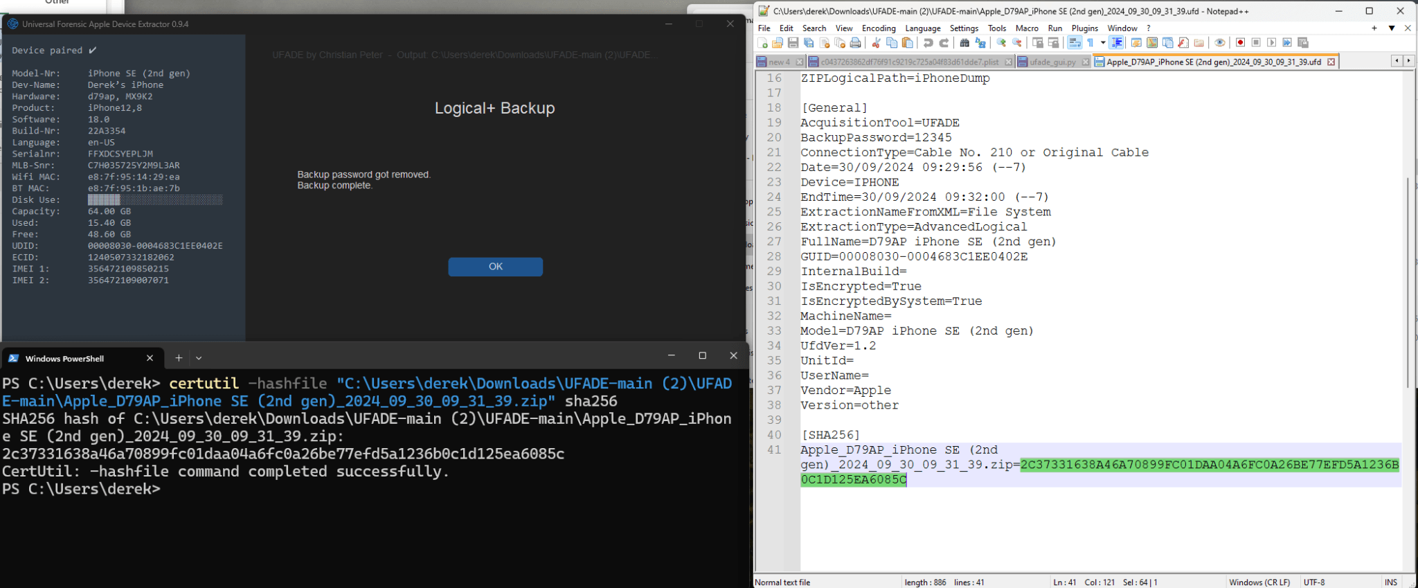Exploring UFADE to Extract Data From iOS Devices – mr. eerie