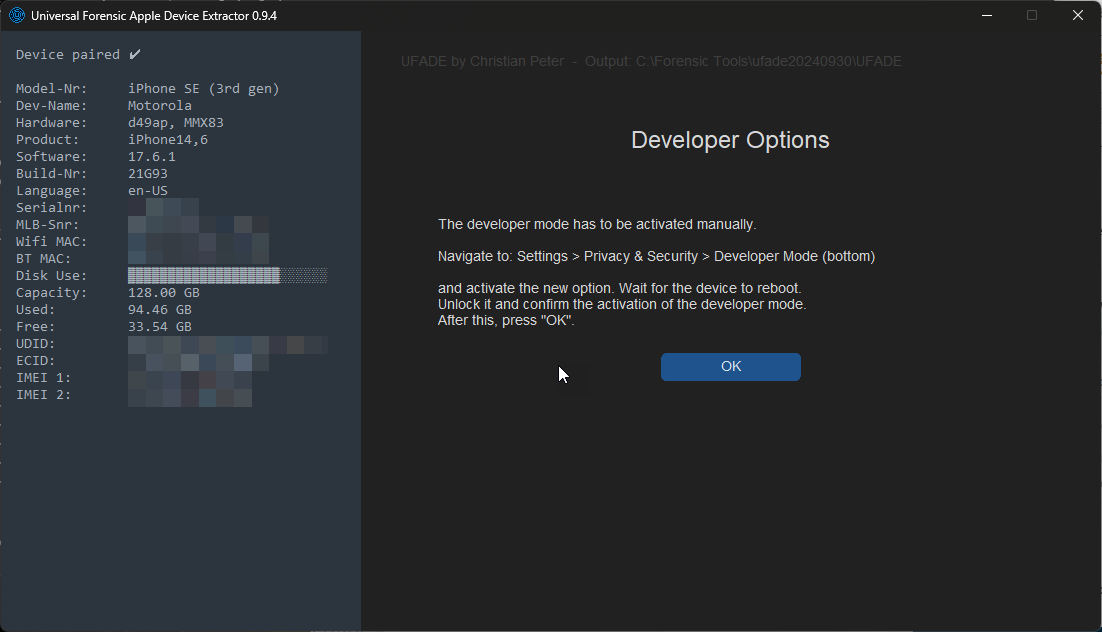 Exploring UFADE to Extract Data From iOS Devices – mr. eerie